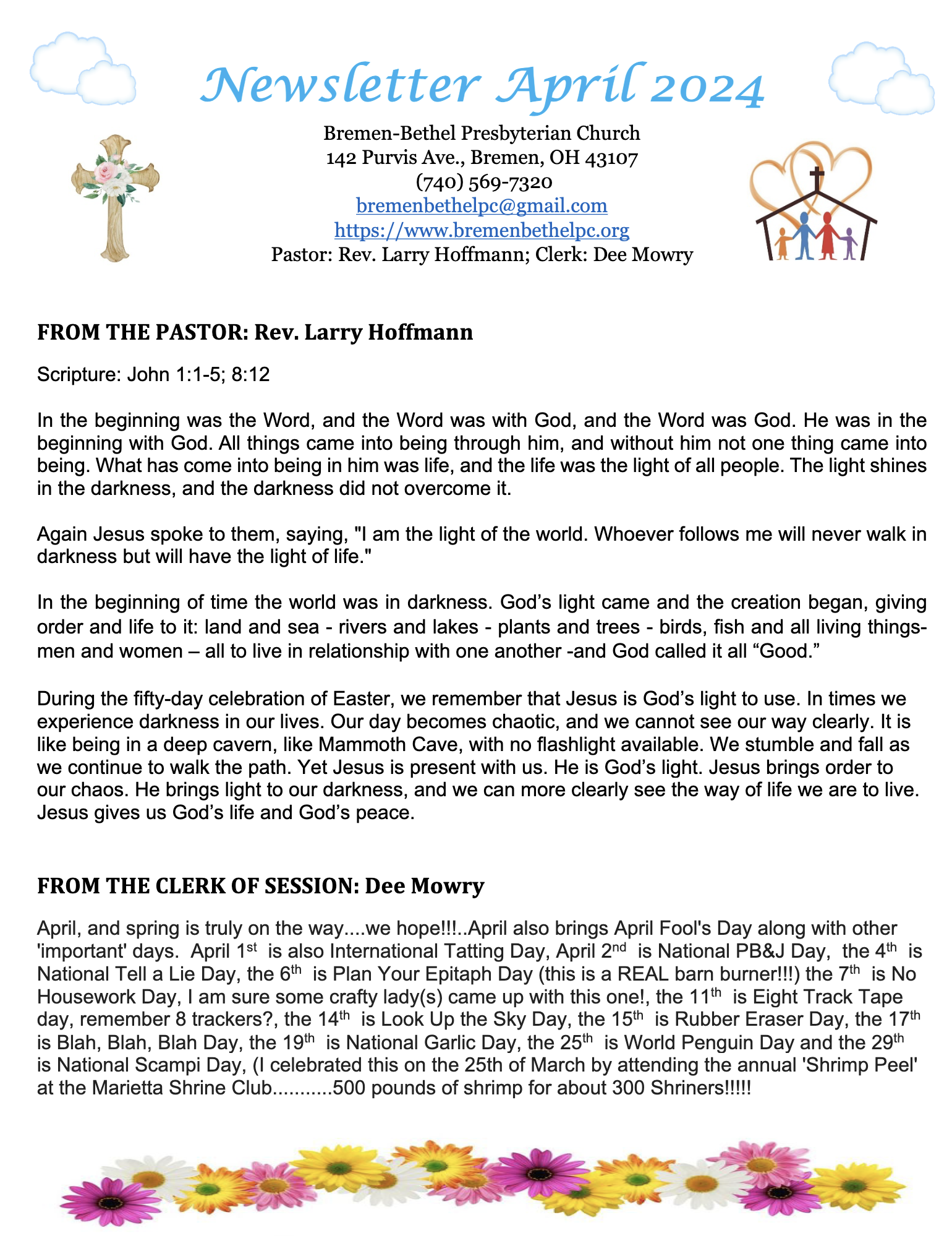 Church News - Bremen Bethel Presbyterian Church